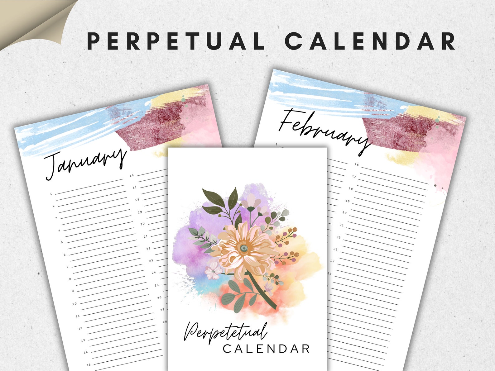 Printable Calendar 2023 & Calendar 2024, Perpetual Calendar 2023 ...
