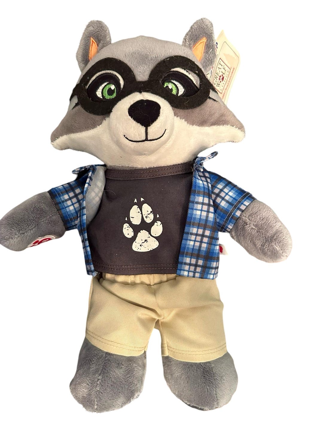 Build A Bear Great Wolf Lodge Oliver Raccoon Plush - Etsy