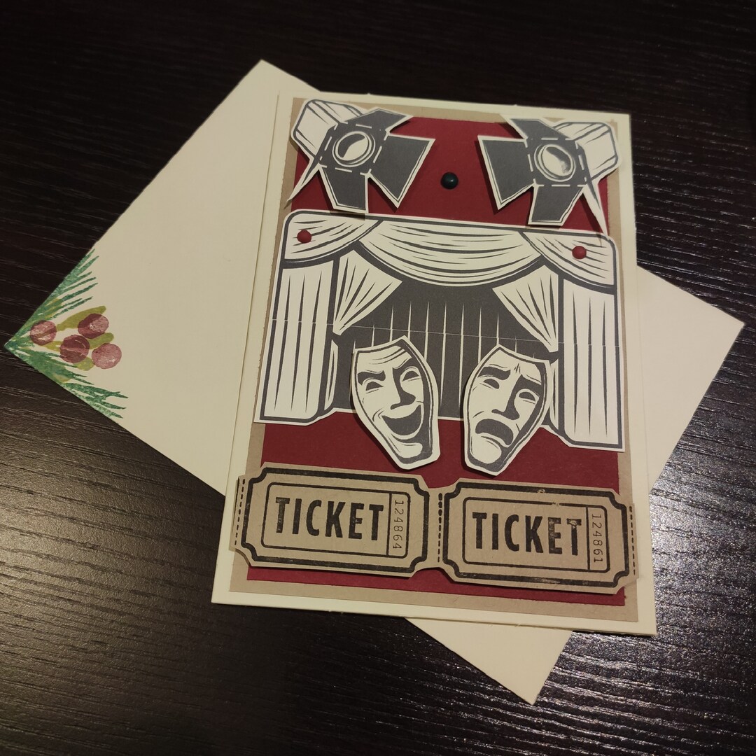 Theater Card to Accompany a Gift Voucher for a Show - Etsy