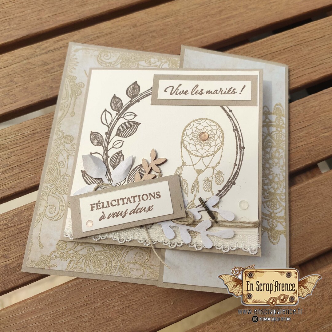 Boho Wedding Congratulations Gift Card With Flap to Put a Small Note In ...