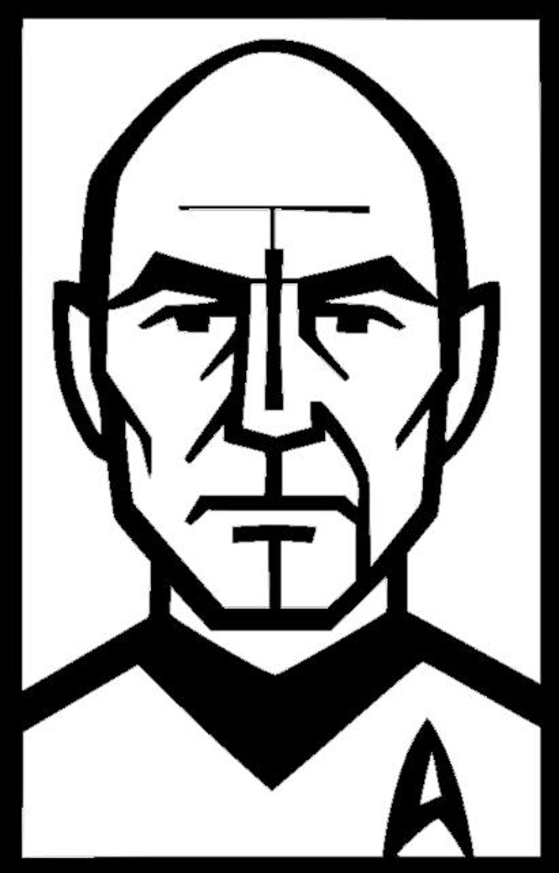 Star Trek Captains SVG Laser Cut File | Kirk Picard Pike Archer Wall ...