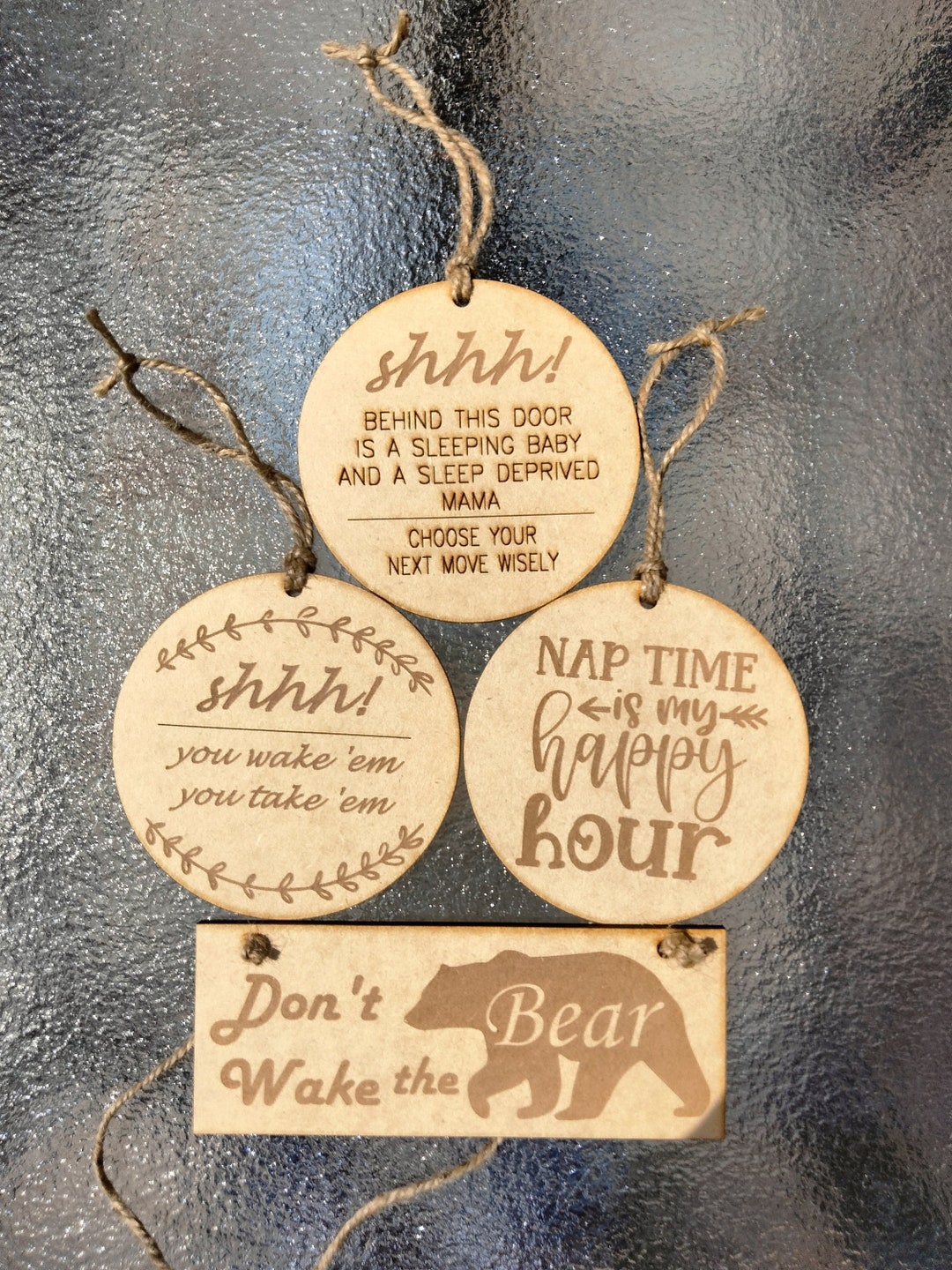 Baby Sleeping Sign for Front Door - Do Not Wake | Nap Time | Happy Hour ...