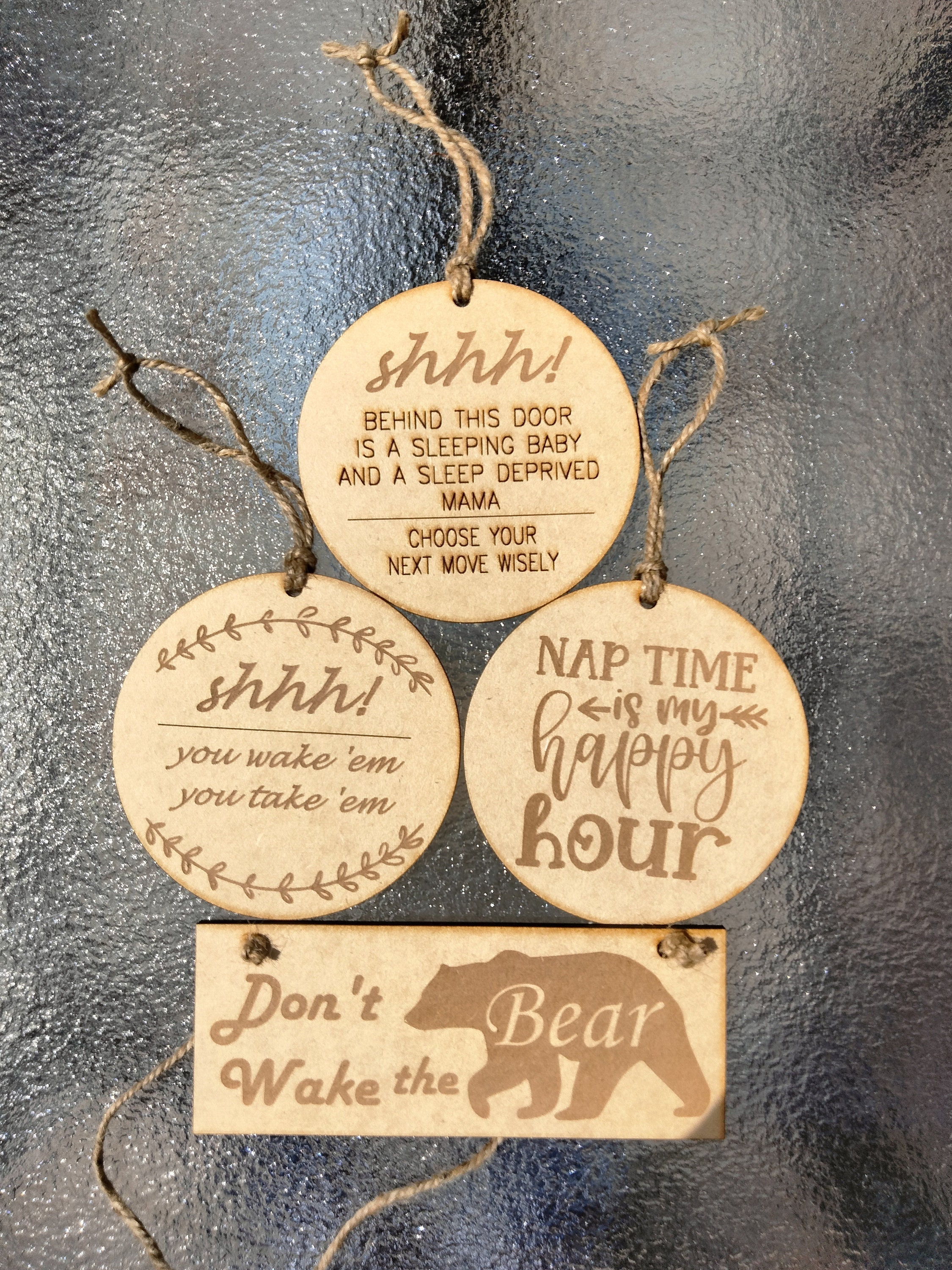 Baby Sleeping Sign for Front Door - Do Not Wake | Nap Time | Happy Hour ...