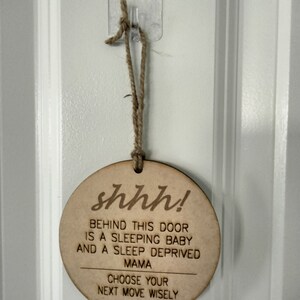 Baby Sleeping Sign for Front Door - Do Not Wake | Nap Time | Happy Hour ...