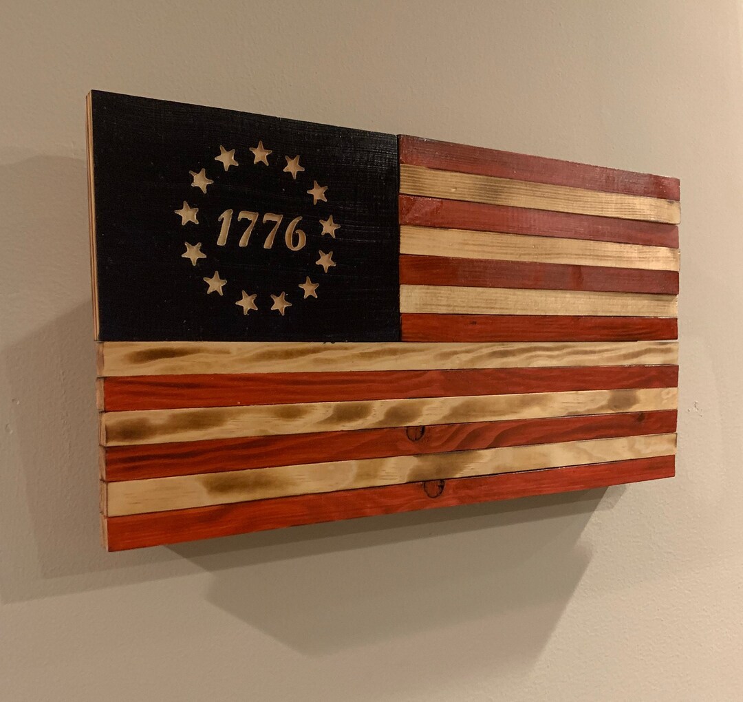 Small Wooden 1776 Flag - Etsy