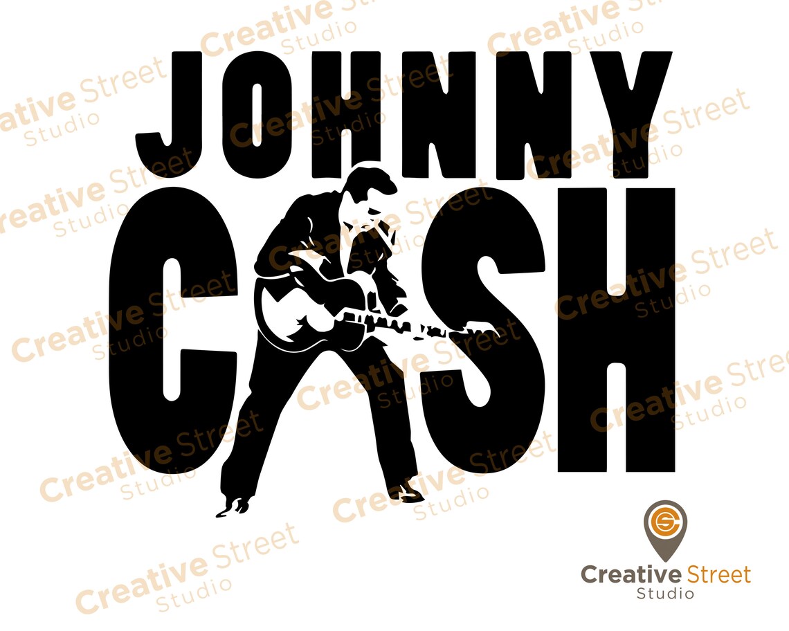 Johnny Cash SVG & PNG Clipart instant Download - Etsy