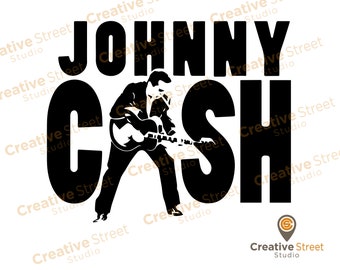 Johnny Cash Svg - Etsy