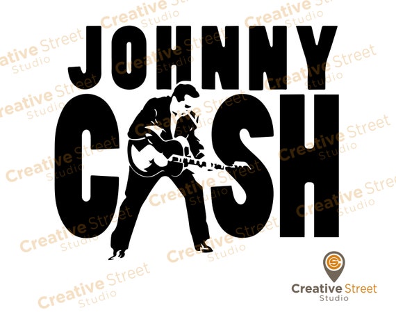 Johnny Cash SVG & PNG Clipart instant Download | Etsy UK