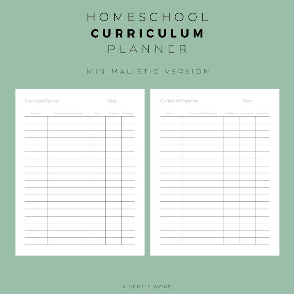 Homeschool Planner - Etsy