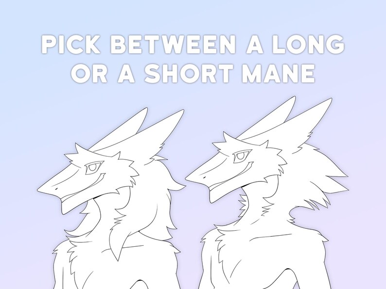 Sergal Reference Sheet Base 2 Versions [pngs and PSD] - Etsy