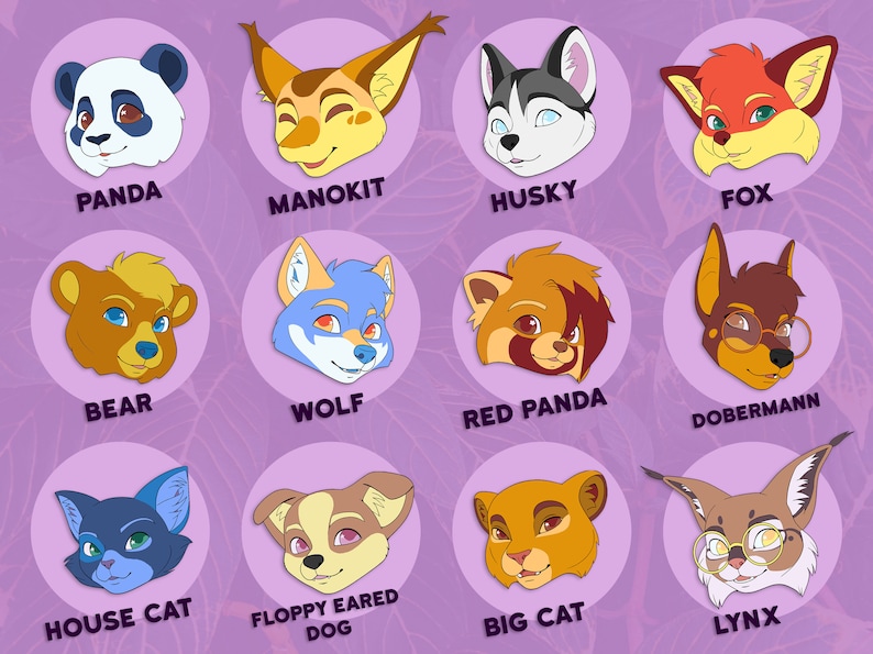 13 Species Furry Reference Sheet Base Kit [.psd File] - Etsy