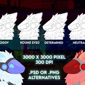 Protogen Avatar Base Mini Kit [.png and .psd] - Etsy