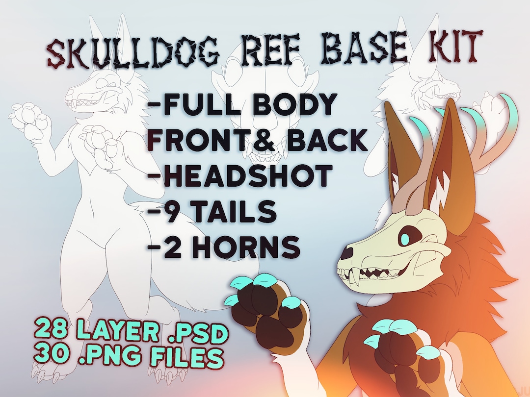 Skulldog Reference Sheet Base Kit Psd File And Pngs Etsy