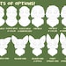 Dinosaur/ Dino Mask Reference Sheet Lineart Base [.psd File] - Etsy