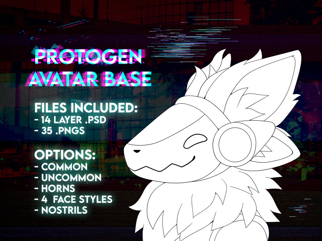 Protogen Avatar Base Mini Kit [.png and .psd] - Etsy
