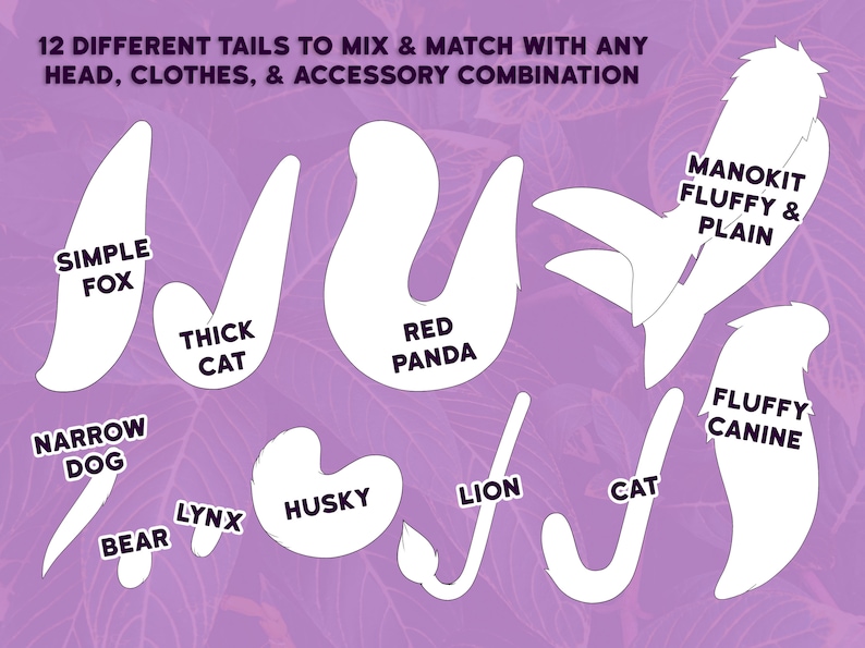 13 Species Furry Reference Sheet Base Kit .psd File - Etsy