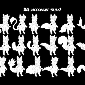 Kemono Chibi Protogen Lineart Base Kit [.PSD and .PNG Files] - Etsy