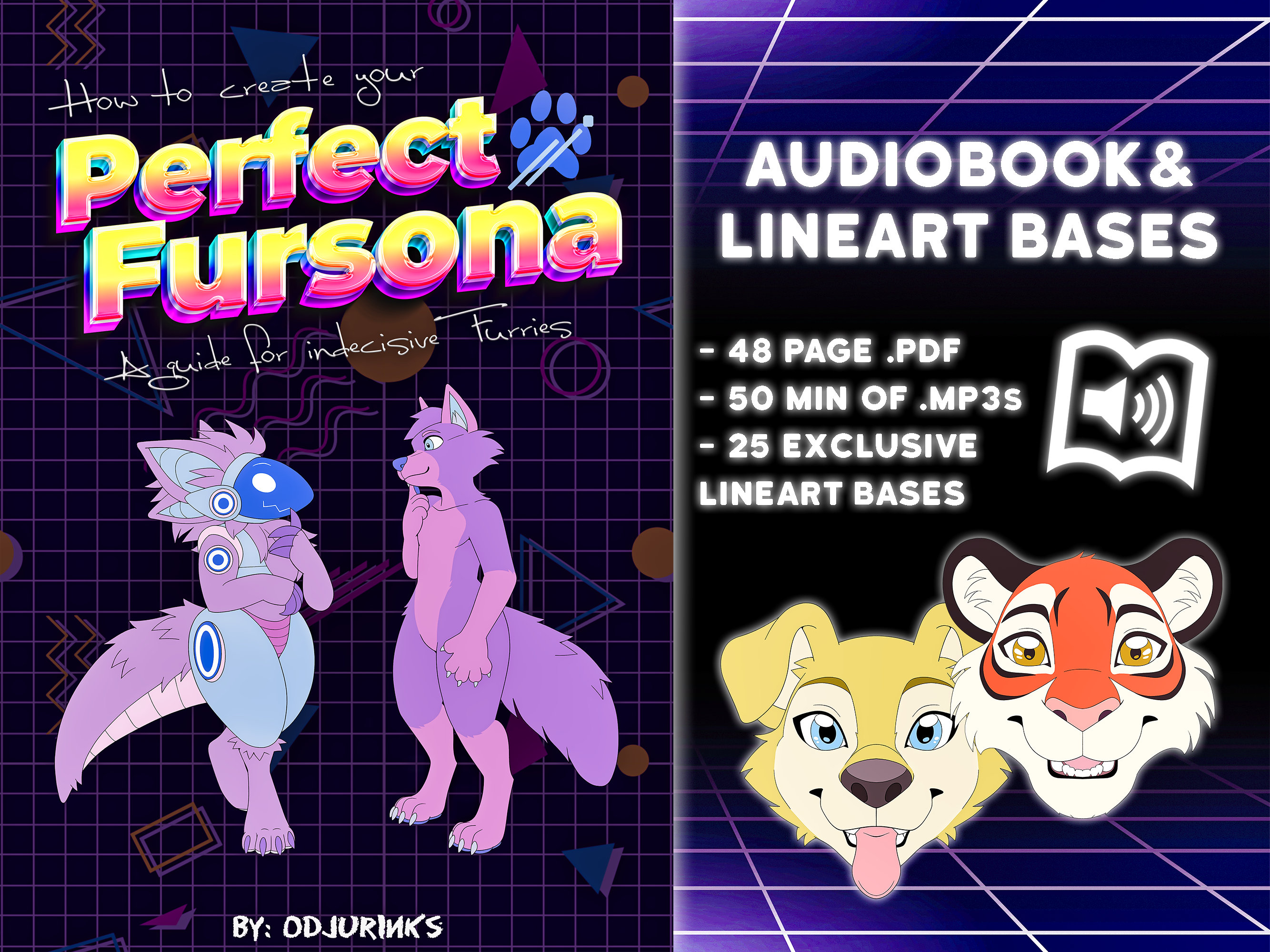 How to Create Your Perfect Fursona [furry Audiobook + Lineart Bases ...
