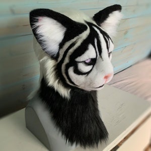 Pre-made Realistic Cat Fursuit Head W Moving Jaw [one-of-a-kind and ...