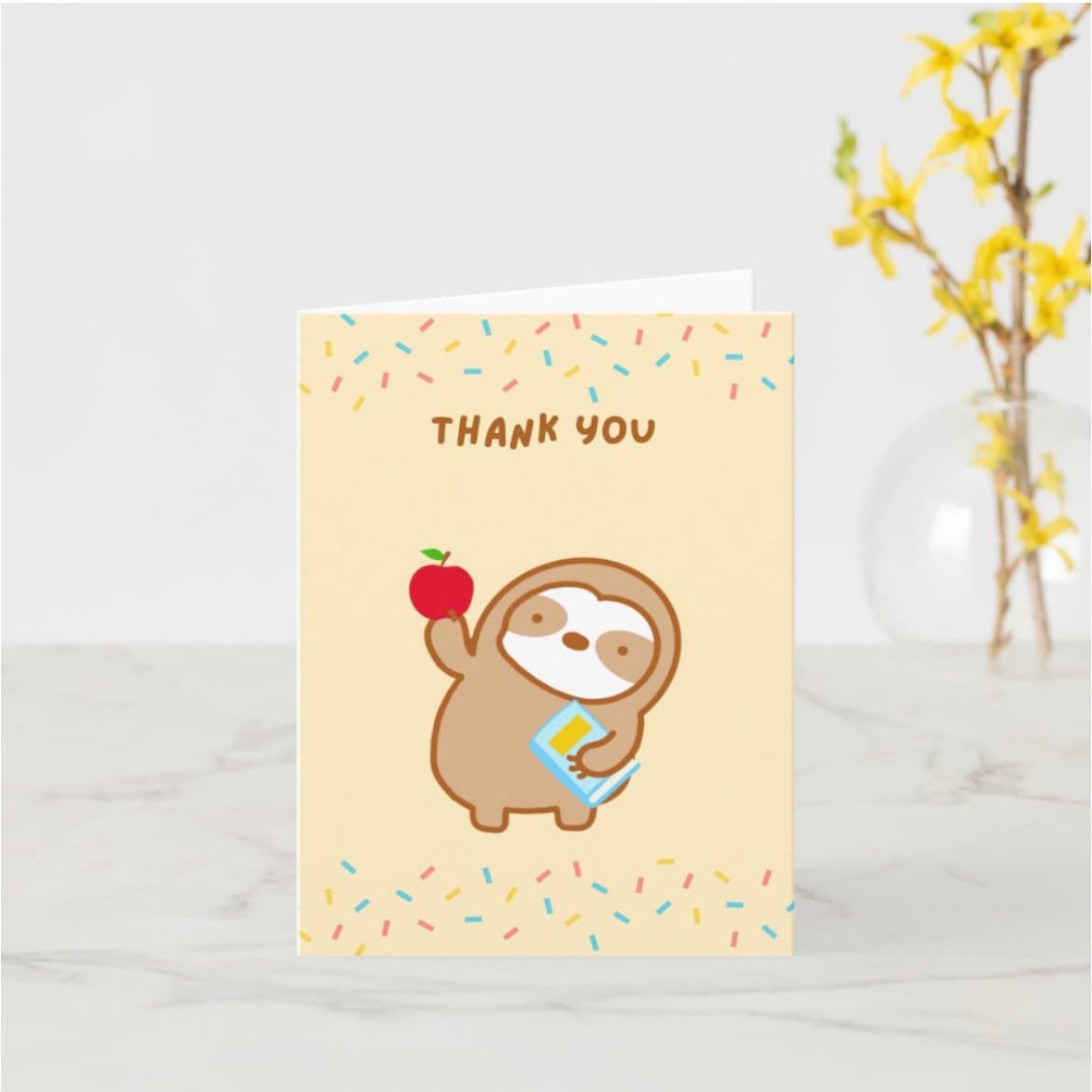 Cute Custom Thank You Teacher Card | Kawaii Teacher Thank You Card for ...