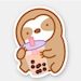 Cute Boba Sloth Vinyl Sticker Kawaii Bubble Tea Sloth - Etsy