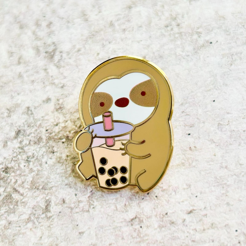 Bubble Tea Enamel Pin - Etsy