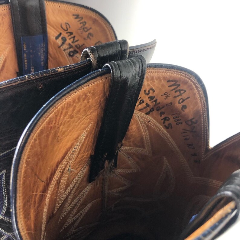 1978 Made in Mexico by Sanders Boot Makers Black Boots With - Etsy