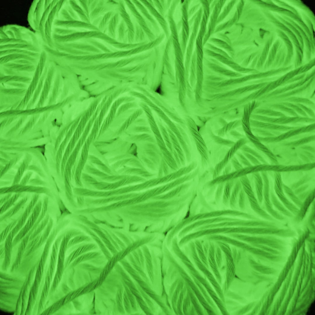 Luminescent, Yellow Yarn, Glow in the Dark, Halloween, Fluorescent ...