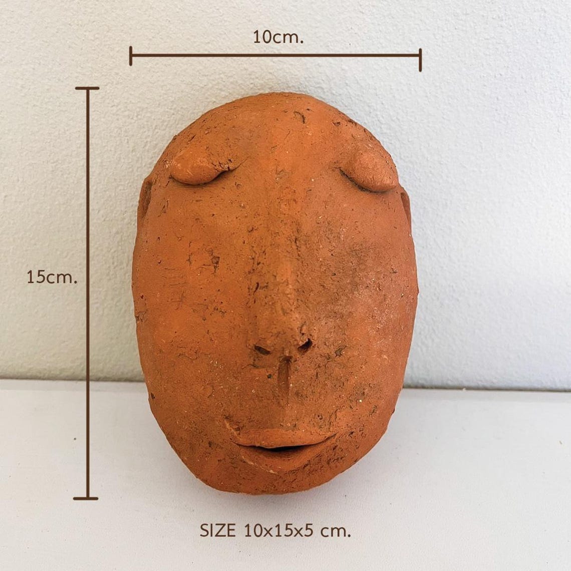 Small Face Terracotta Wall Art 3 Piece Set - Etsy