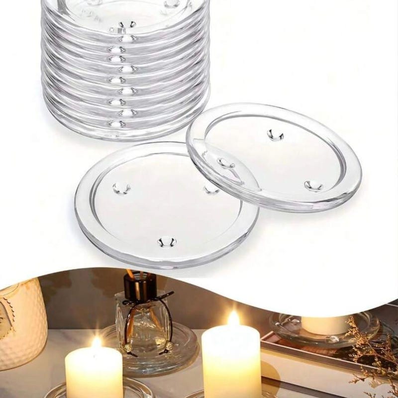 Clear Round Glass Plate - Etsy UK