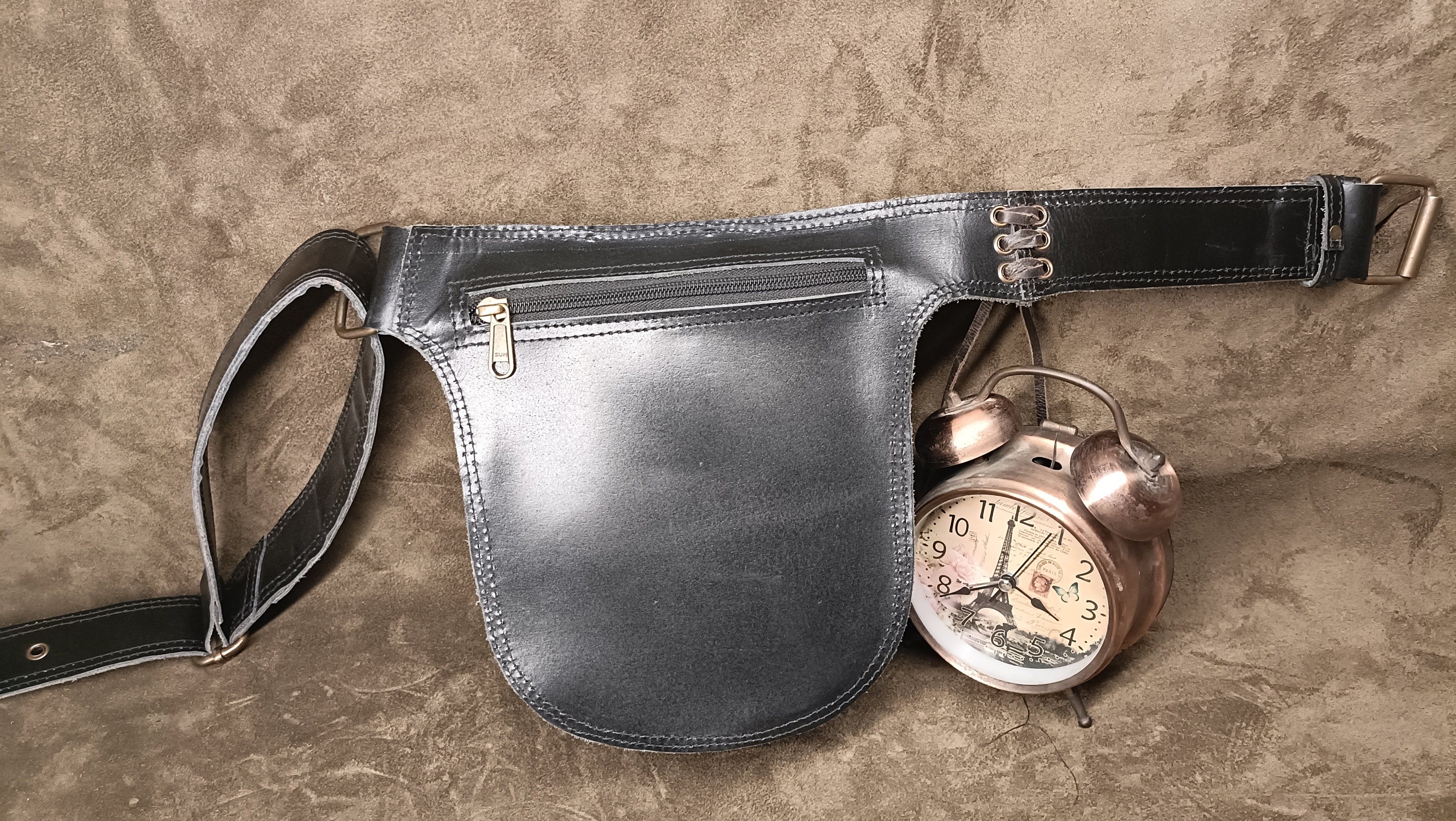 Leather Belt Pouch Hip Bag Leather Utility Pocket Belt Brown - Etsy