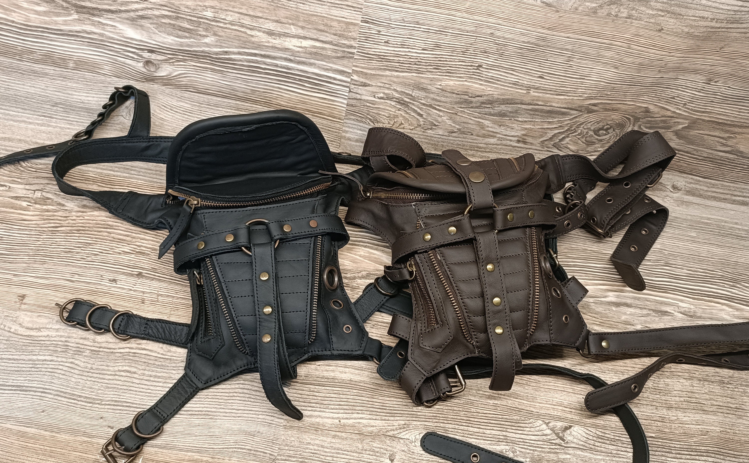 Handmade Leather Thigh Bag: Motorcycle Biker Leg Pouch..... - Etsy