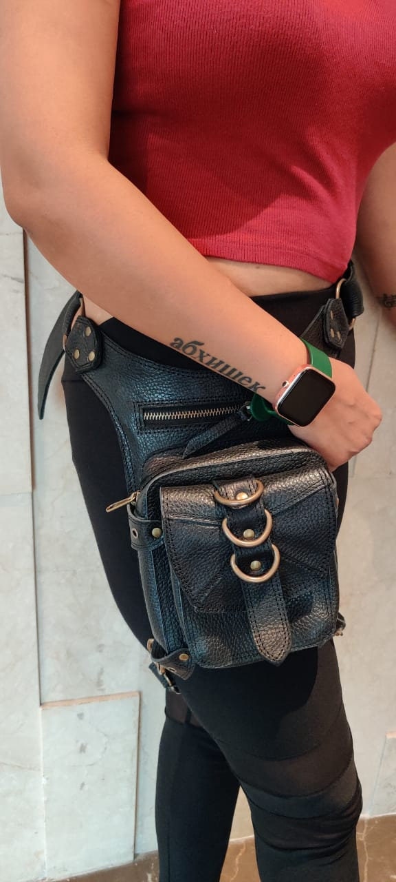 Leather Belt Pouch: Handmade Crossbody Bag, Hip Bum Bag - Festival ...