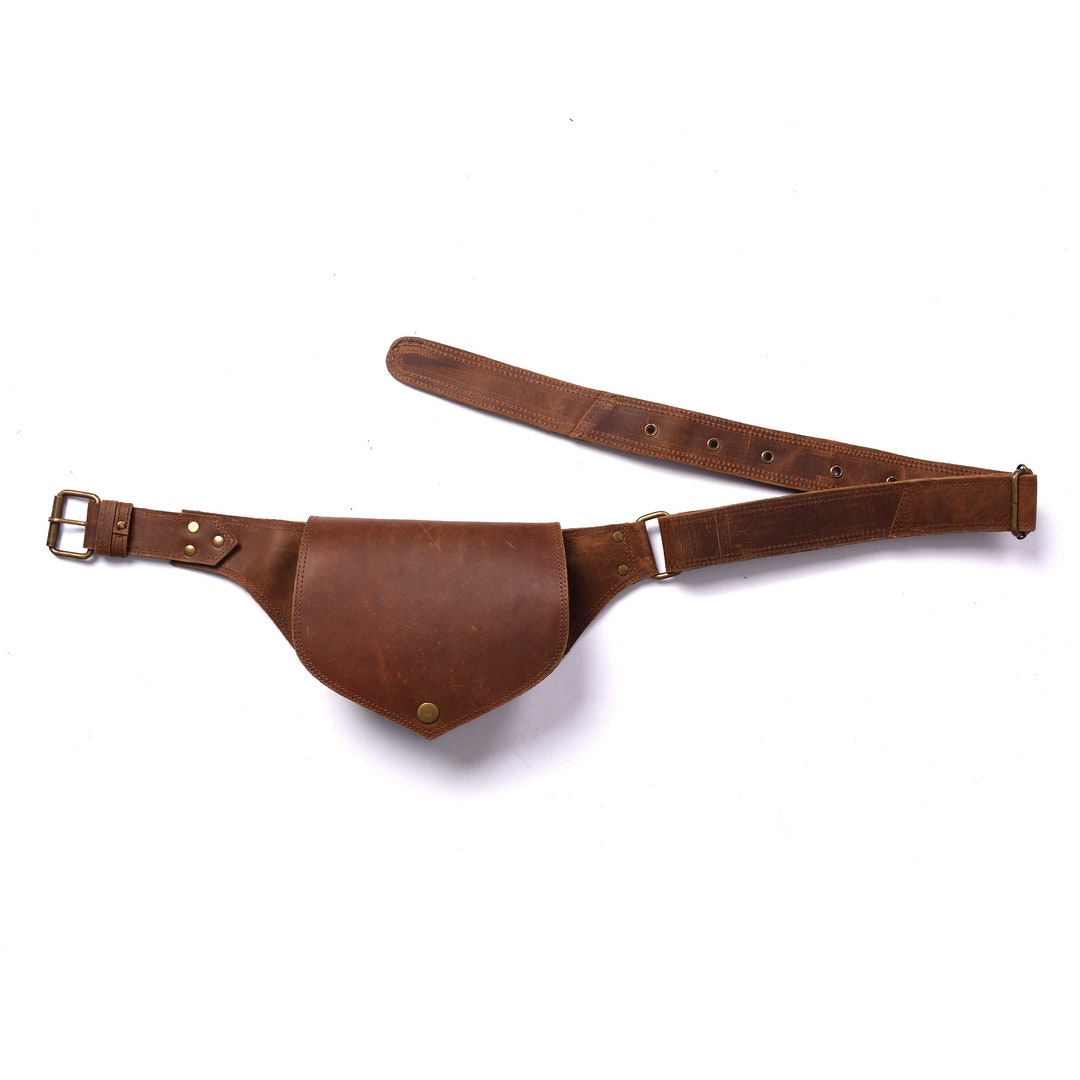Handmade Leather Belt Pouch Crossbody Pouch Leather Hip Bag Travel ...
