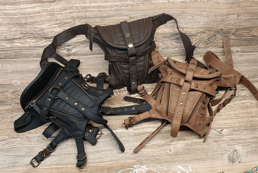 Handmade Leather Thigh Bag: Motorcycle Biker Leg Pouch..... - Etsy