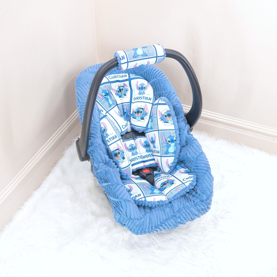 Lilo & Stitch Baby Boy Car Seat Insert Cushion Accessories - Head and ...