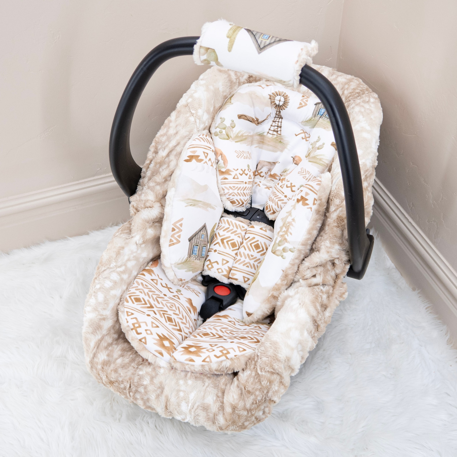 Wild West Coyotes Baby Boy Car Seat Insert Cushion Accessories - Etsy