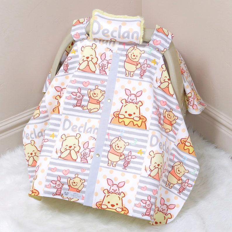 Winnie the Pooh Baby Boy Car Seat Accessories Personalized - Etsy