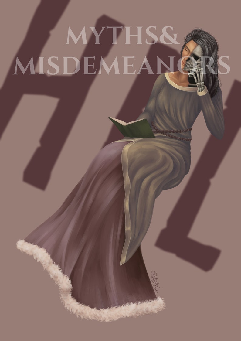 Lady Hel Deity Altar Art Print Norse Goddess Helheim - Etsy