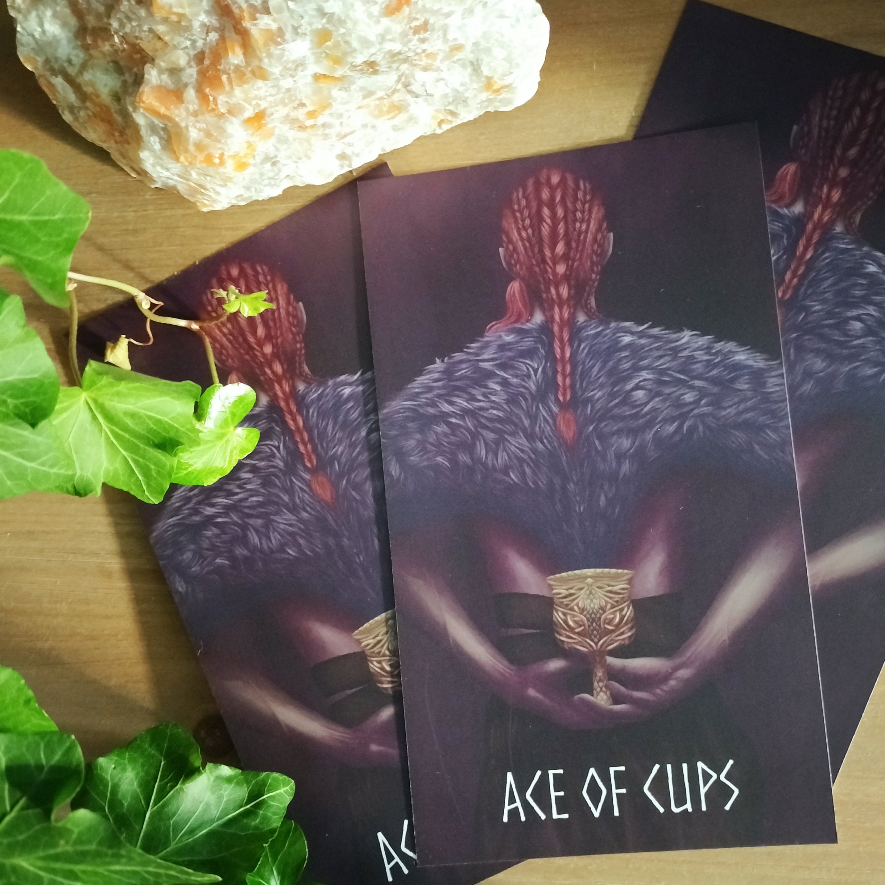 Loki Ace of Cups Deity Altar Art Print Norse God Trickster Lokean Pagan ...