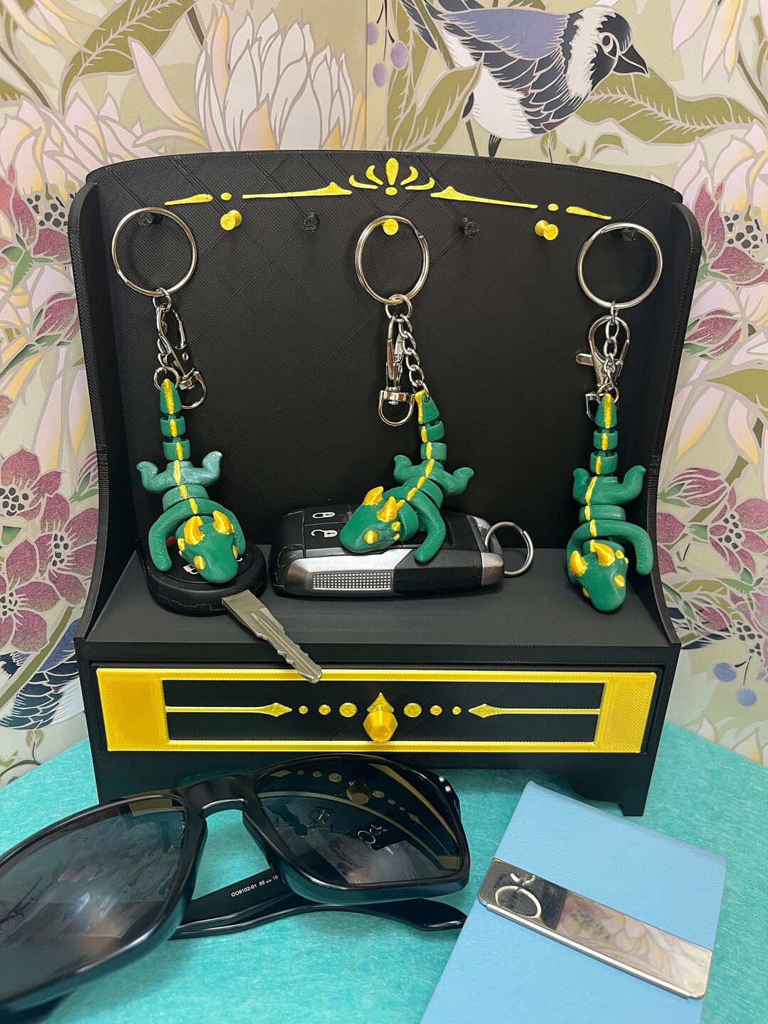 Baby Green Dragon Keychain 3D Printed Keychain Accessory Bag Charm ...