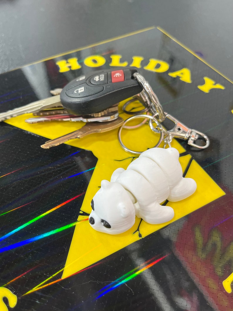 Polar Bear Keychain 3D Printed Keychain Accessory Bag Charm Jewelry ...