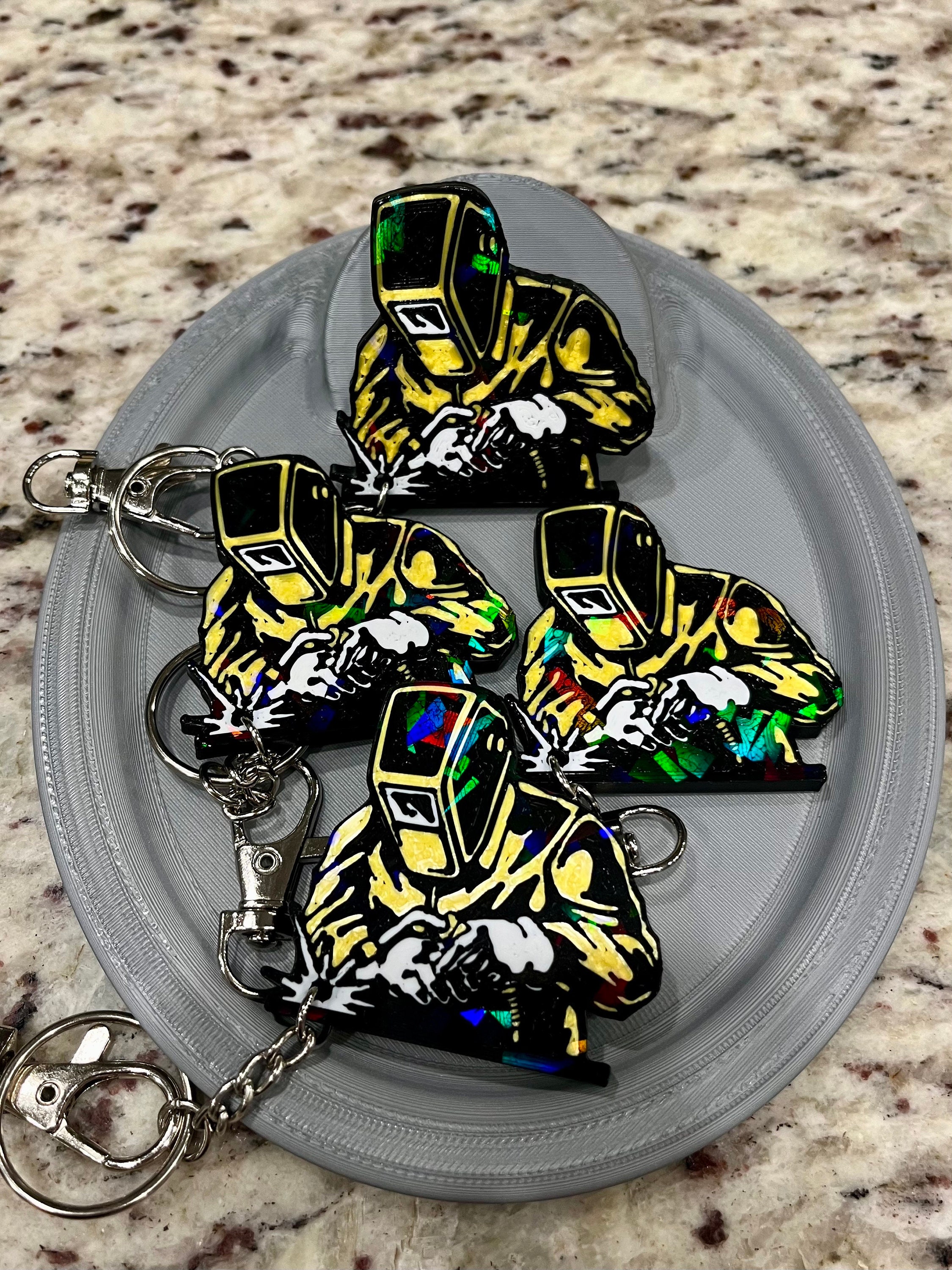 MIG Welder Keychain 3D Printed Keychain Welder Gift MIG Weld Cap Weld ...