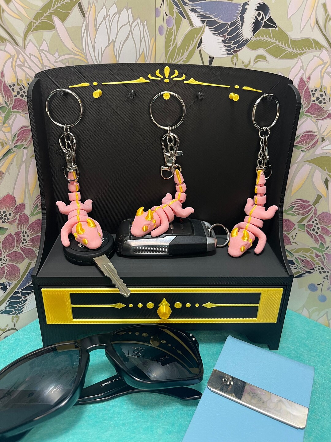 Pink Bubblegum Dragon Keychain 3D Printed Keychain Accessory Bag Charm ...