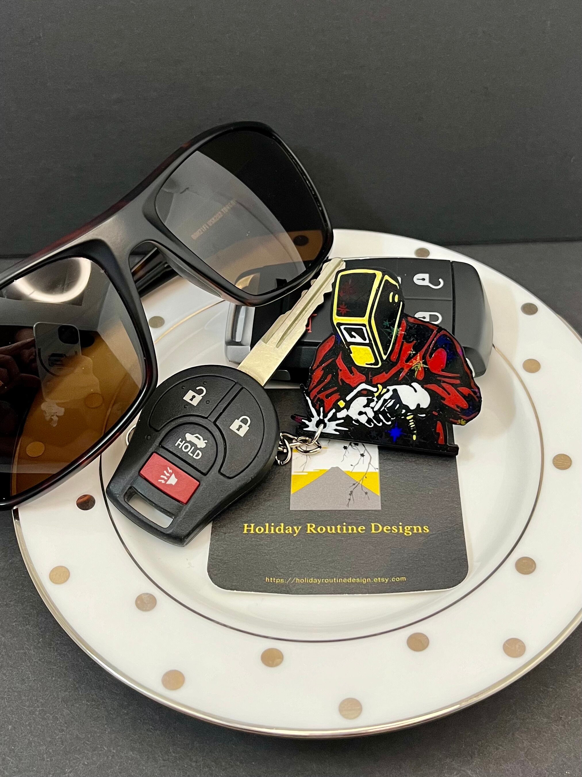 Red MIG Welder Keychain 3D Printed Keychain Welding Gift Keyring and ...