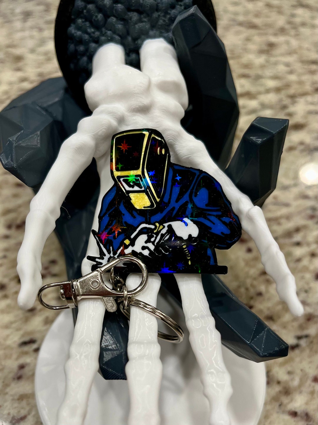 MIG Welding Keychain - 3D Printed Blue MIG Welder Keychain | MIG ...