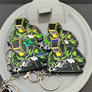 3D Printed MIG Welder Keychain – Green With Gold and Black Accents ...