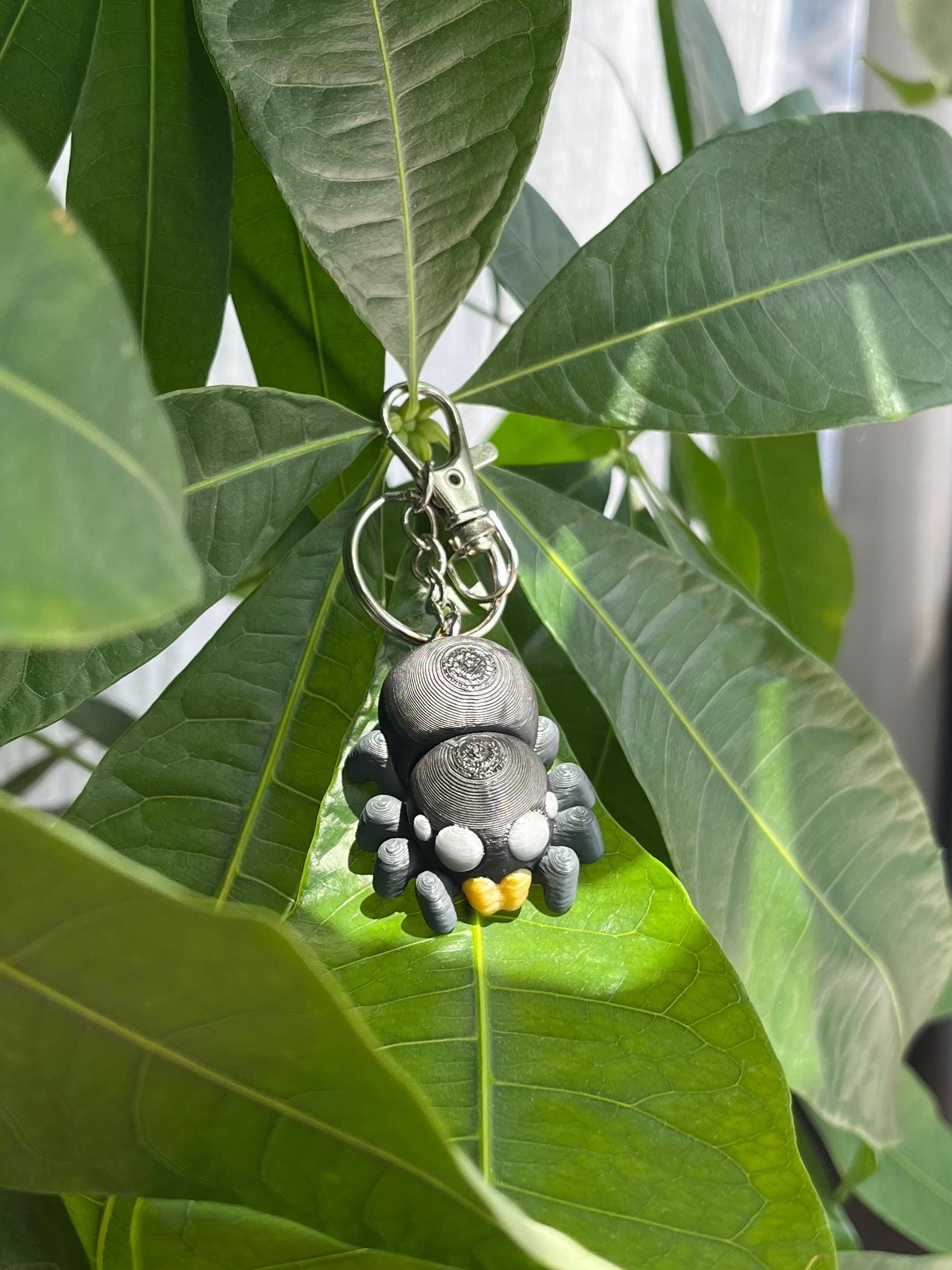 Black Spider Keychain 3D Printed Keychain Spider Accessory Bag Charm ...