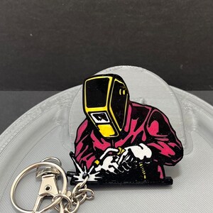 MIG Welding Keychain - 3D Printed Pink MIG Welder Keychain | MIG ...