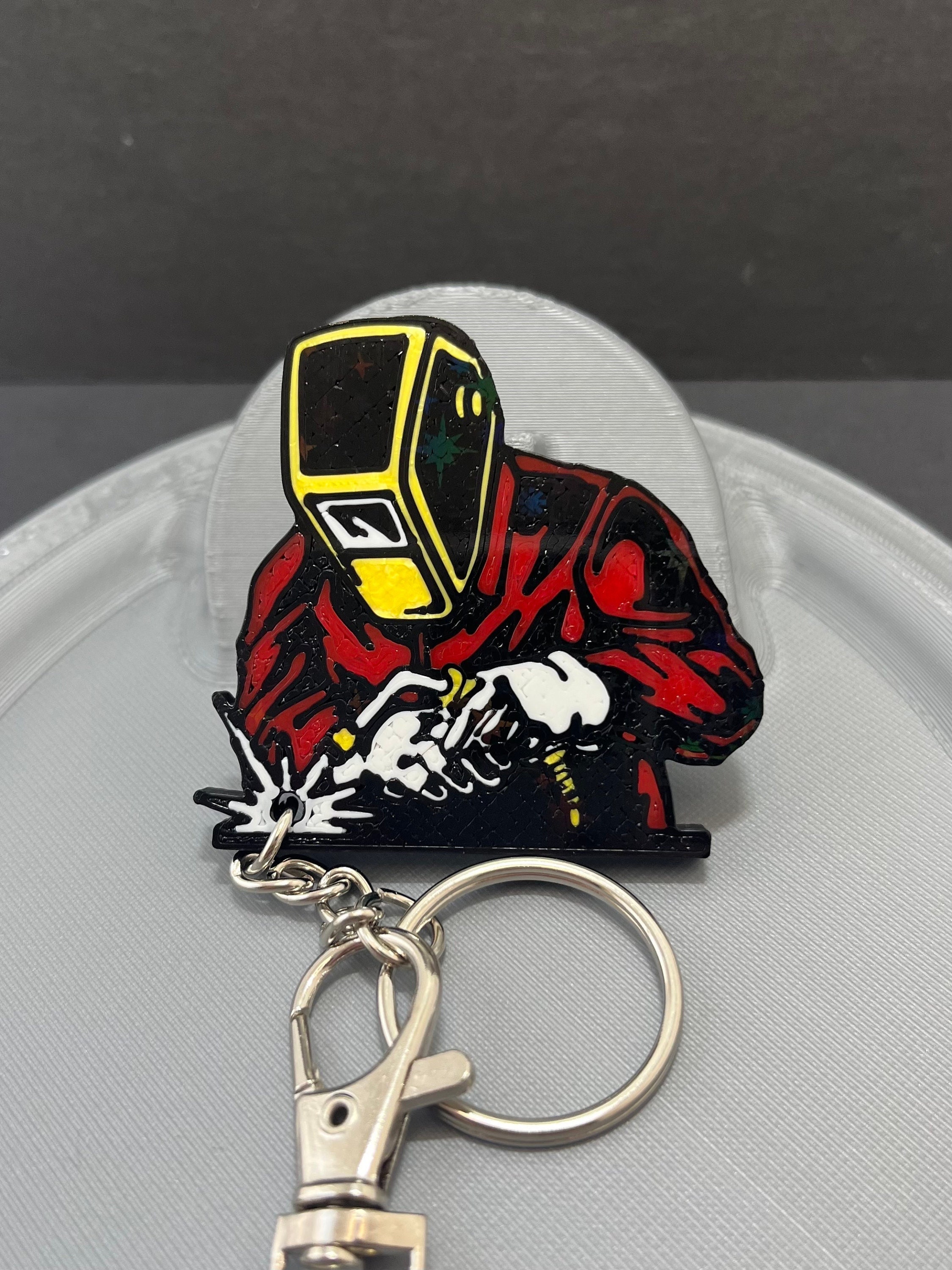 3D Printed Red MIG Welder Keychain Welder Gift Welding Keychain Charm ...